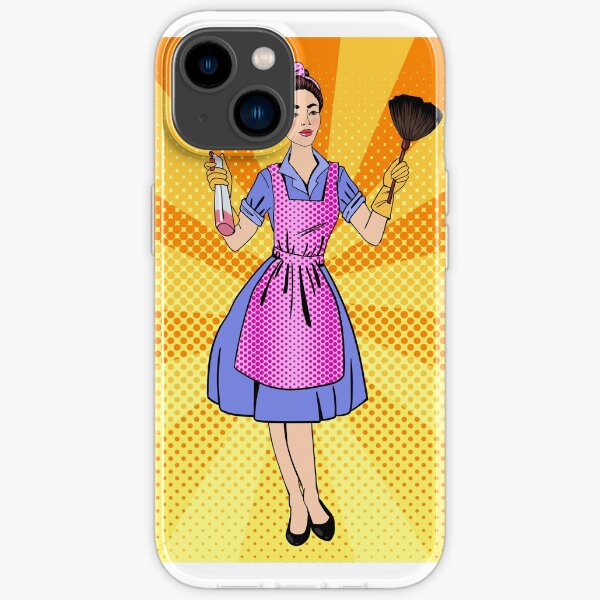 "Woman Cleaning the House. Girl Doing House Work. Pin Up Girl. Pop Art ...