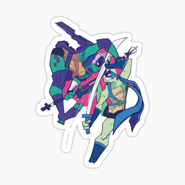 "Rise of the tmnt Leo vs Don" Sticker for Sale by Chemselachya | Redbubble