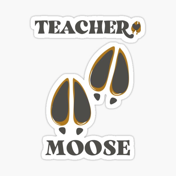 " Teacher loves moose" Sticker for Sale by RielArt | Redbubble