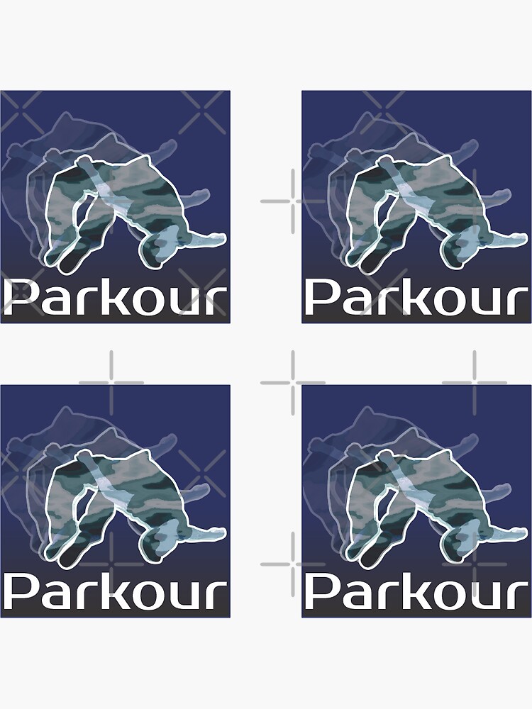 "Pack of 4 Parkour stickers, emblem, grade" Sticker by AldeaCyber ...