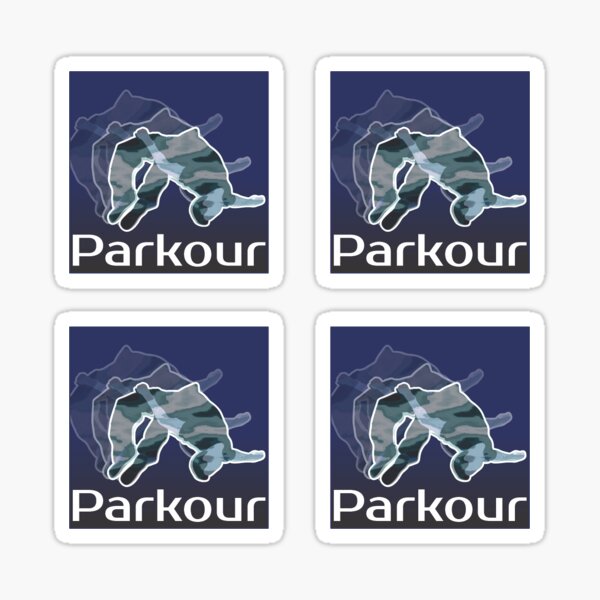 "Pack of 4 Parkour stickers, emblem, grade" Sticker by AldeaCyber ...