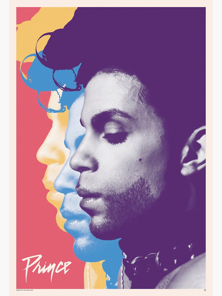 "Rainbow Color Prince Portrait" Sticker for Sale by PatriciaJenkins ...