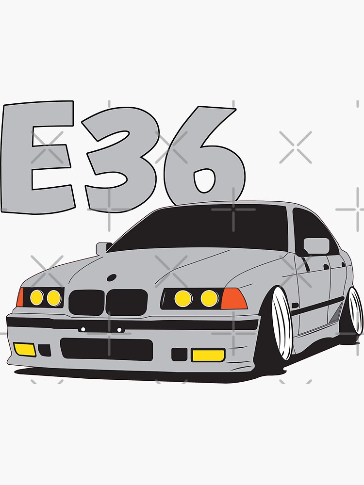 "E36 Tuning Low Car Driver Enthusiast" Sticker for Sale by Vrabis ...