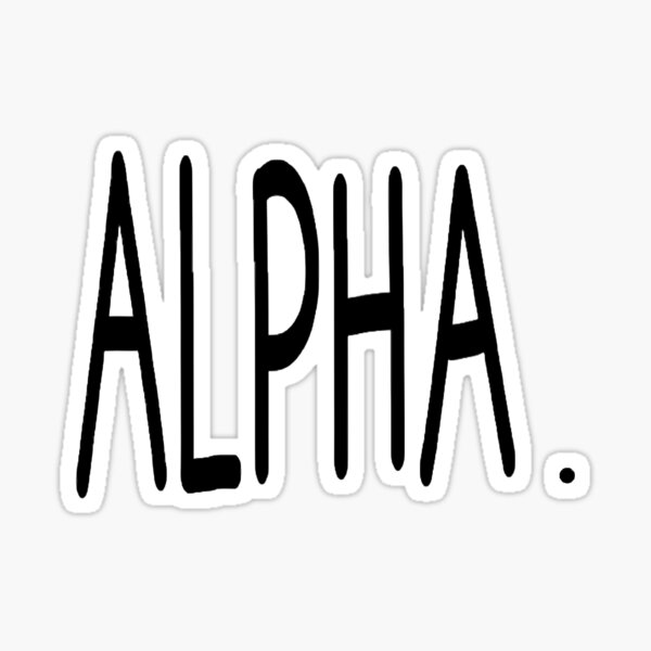 "ALPHA." Sticker for Sale by limabean-pro | Redbubble