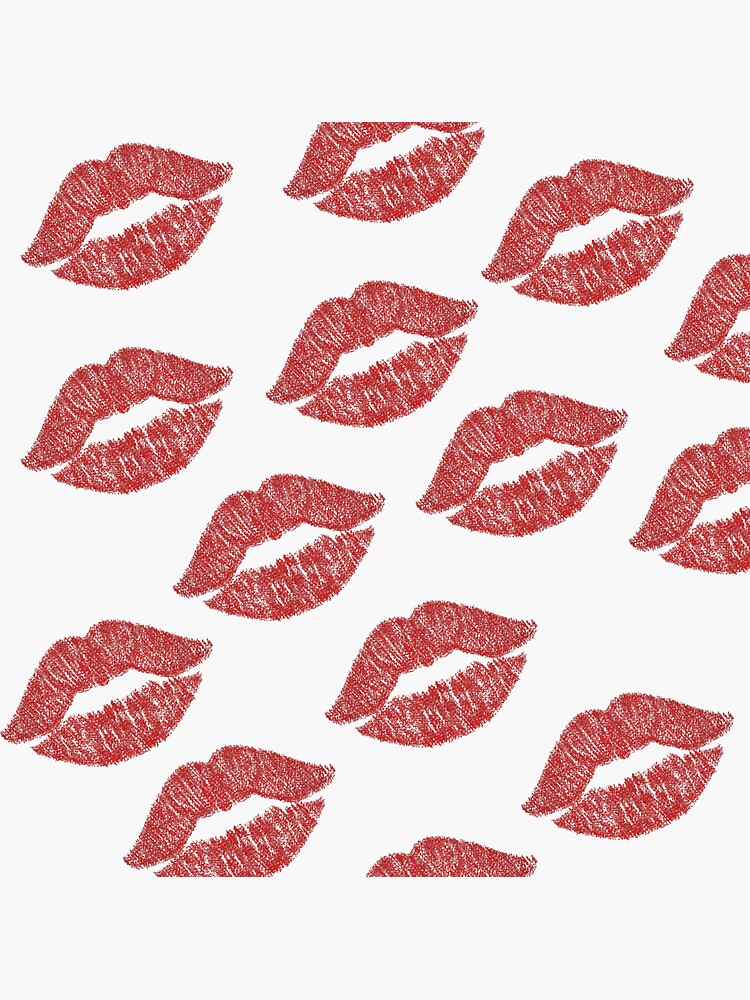 "lipstick kisses" Sticker for Sale by aimadbro | Redbubble