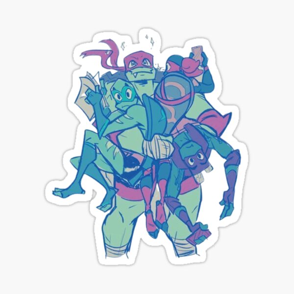 "Rise of the tmnt characters" Sticker for Sale by Chemselachya | Redbubble