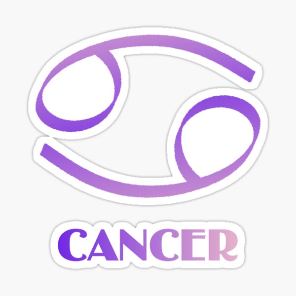 Cancer Zodiac Sign Sticker For Sale By Shopeeart Redbubble