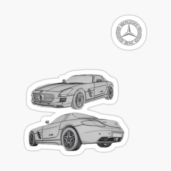 "Mercedes amg" Sticker for Sale by Haris--artist | Redbubble