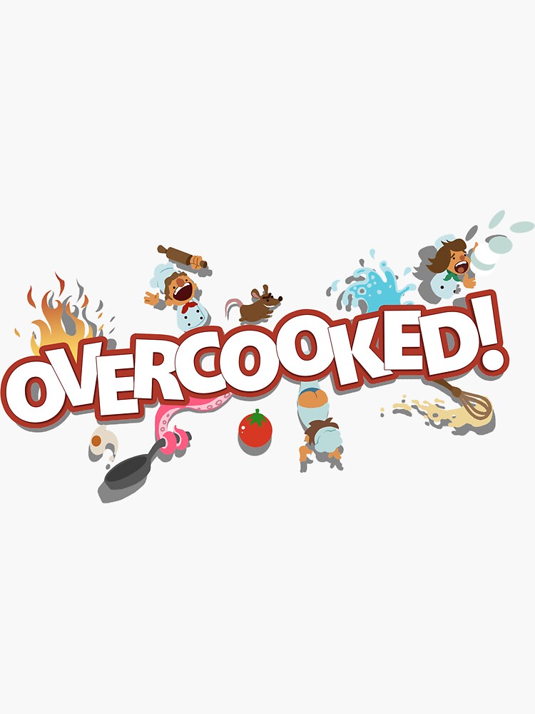 "Overcooked Logo" Sticker for Sale by BotWEnthusiast | Redbubble