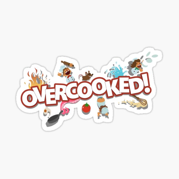 "Overcooked Logo" Sticker for Sale by BotWEnthusiast | Redbubble