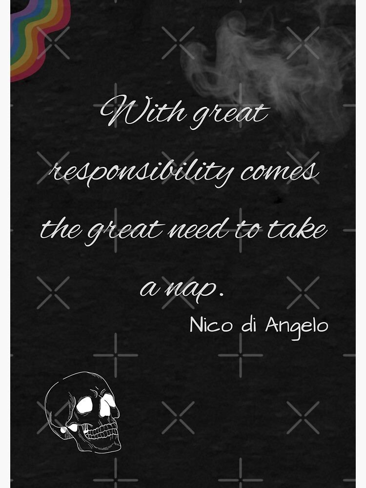 "Nico di Angelo quote" Sticker for Sale by RiordanverseG | Redbubble