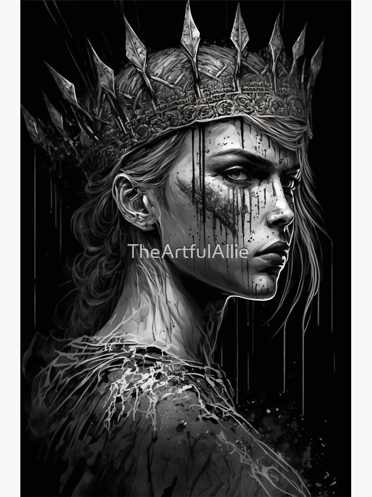 "Fierce Warrior Queen Illustration" Sticker for Sale by TheArtfulAllie ...