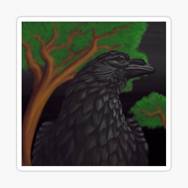 "crow" Sticker for Sale by DougLeutz | Redbubble