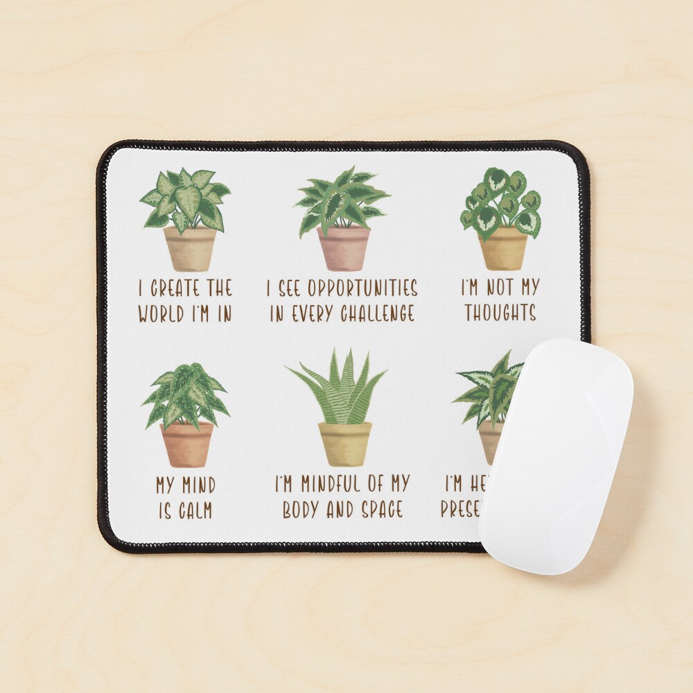 "Mindfulness affirmations with plants" Poster for Sale by OwnDesignOnline | Redbubble