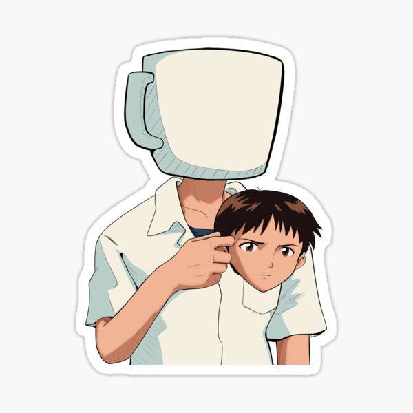 "Shinji Holding a Mug HD (Mug Holding a Shinji) Restored image Neon ...