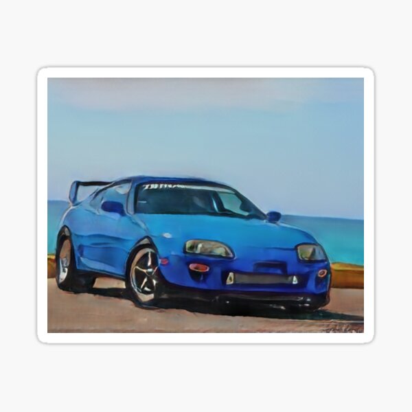 "Toyota Supra MK4 - Cartoon Design" Sticker for Sale by Trevor1984 ...
