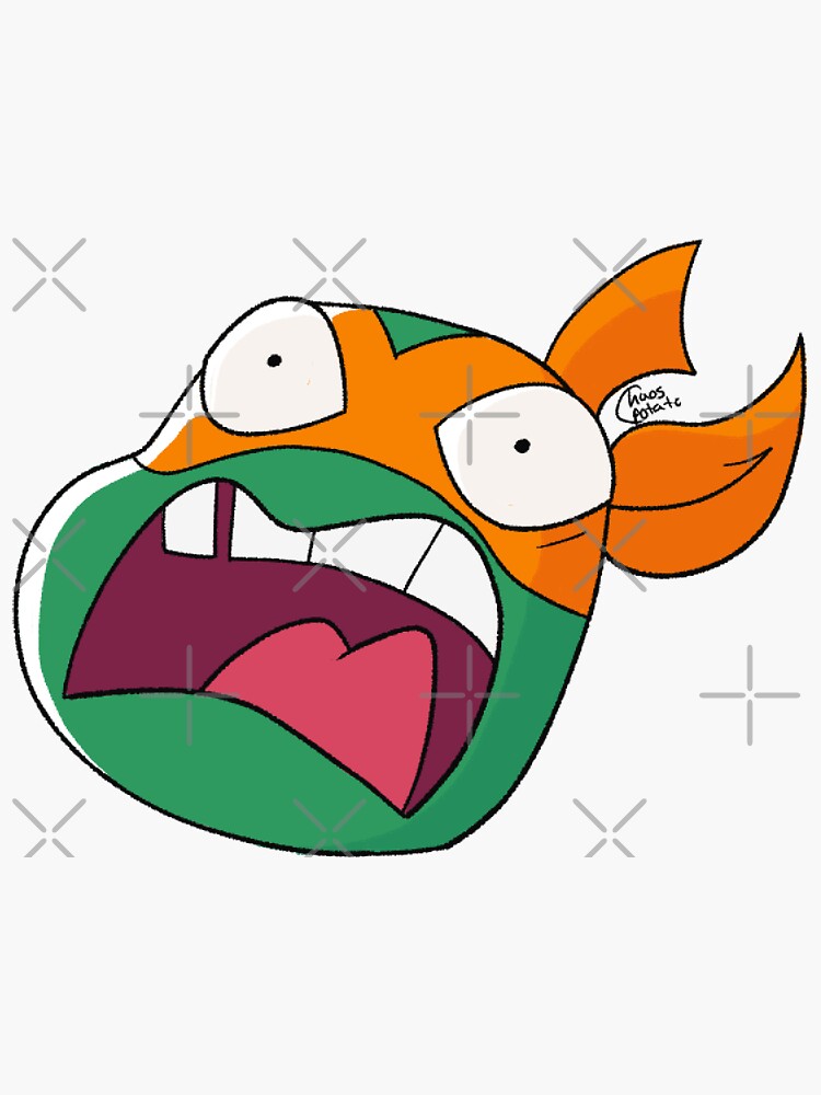 "Mikey face 1" Sticker for Sale by Chaos-Potato | Redbubble