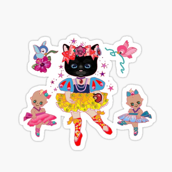 "Princess Cat Snow White" Sticker for Sale by BAEK-JIN-HUI | Redbubble