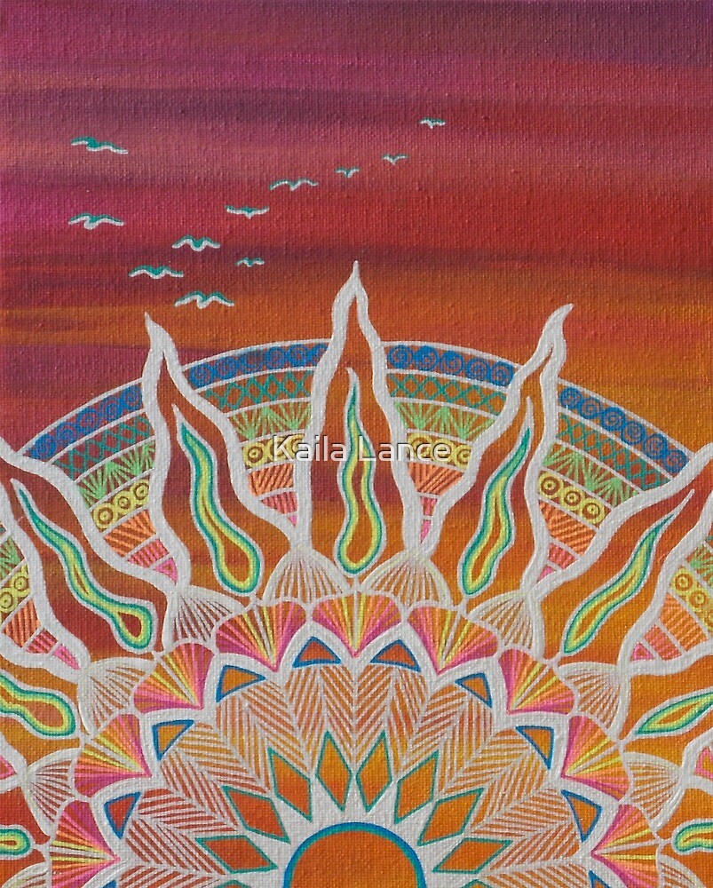 "Sunset Mandala" by Kaila Lance | Redbubble