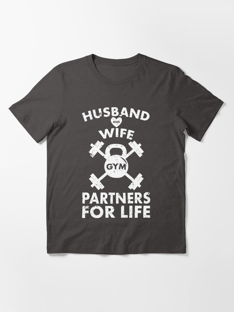 "Husband and Wife Gym Partners for Life | Funny Matching Couple Gym ...