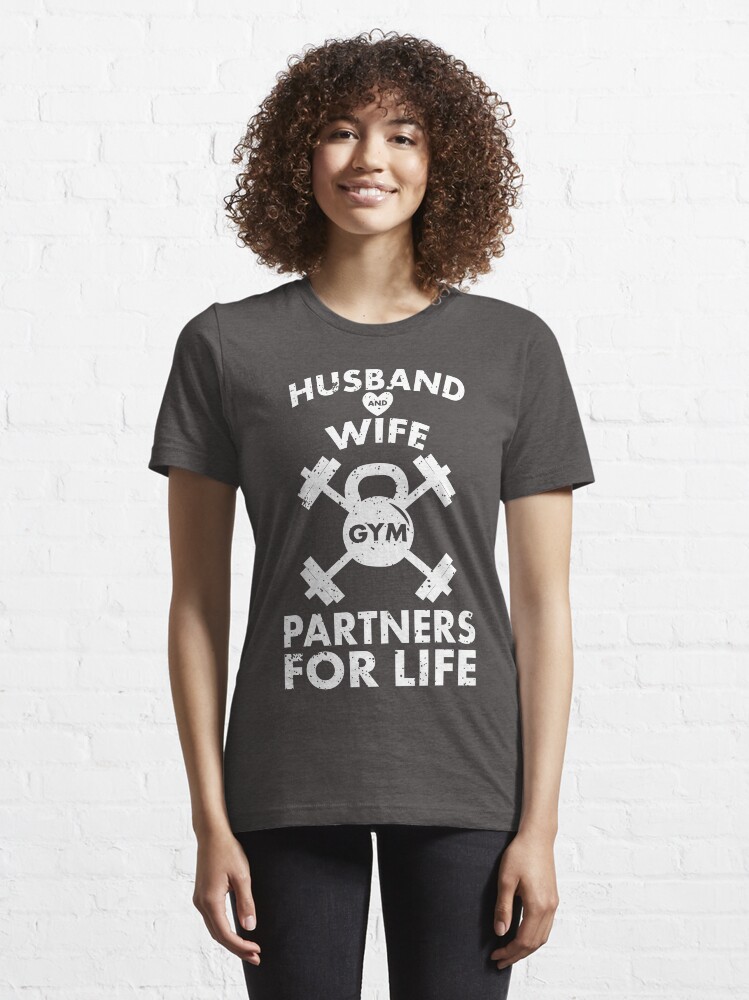 "Husband and Wife Gym Partners for Life | Funny Matching Couple Gym ...