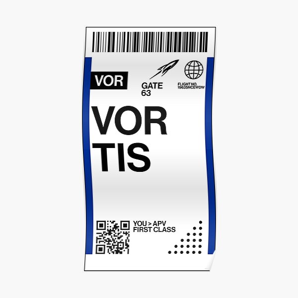 "Vortis Ticket" Poster for Sale by solenoidapparel | Redbubble