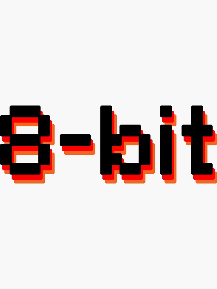 "8-bit.jpg" Sticker for Sale by bustingthebox | Redbubble