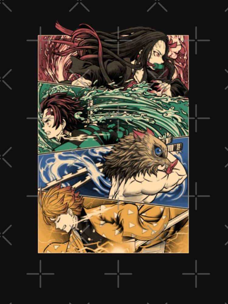 "Demon Slayer - Nezuko Tanjiro Inosuke Zenitsu" T-shirt for Sale by ...
