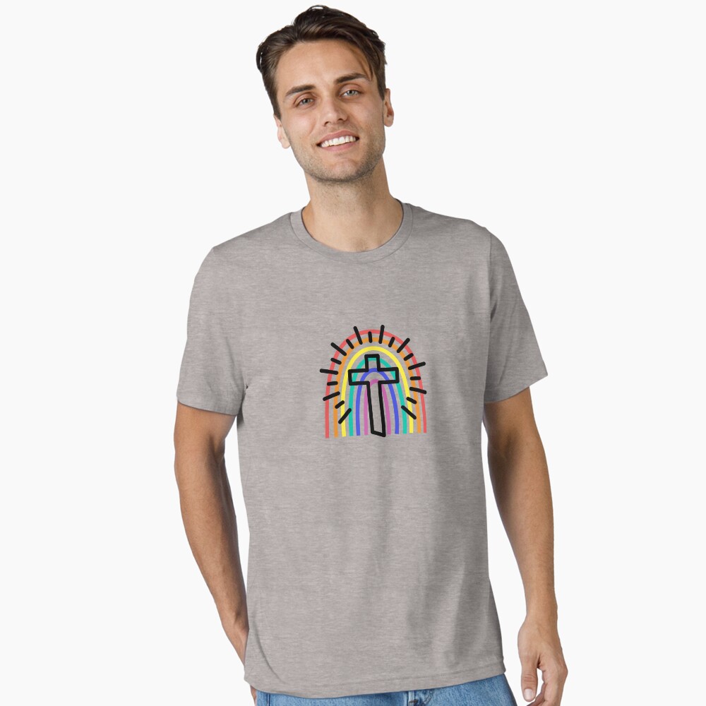 "Rainbow Cross" Sticker for Sale by kirstenbuniak | Redbubble