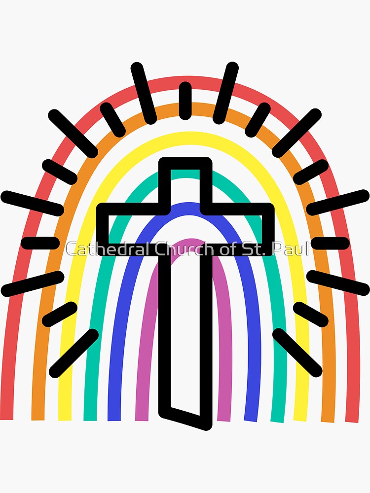 "Rainbow Cross" Sticker for Sale by kirstenbuniak | Redbubble