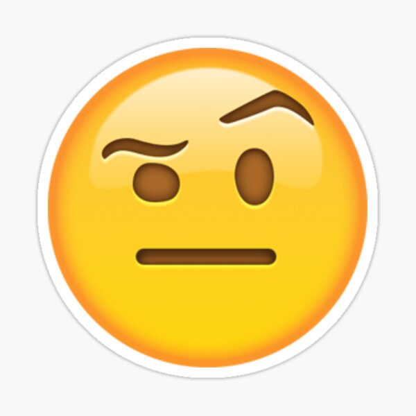 "Questionable Emoji" Sticker for Sale by DanielShoeBox | Redbubble
