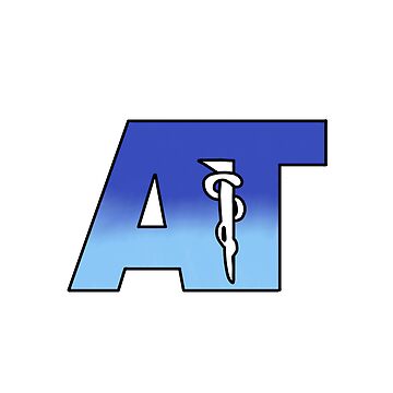 "Blue Ombre Athletic Training Logo" Sticker for Sale by rosiepiscitello ...