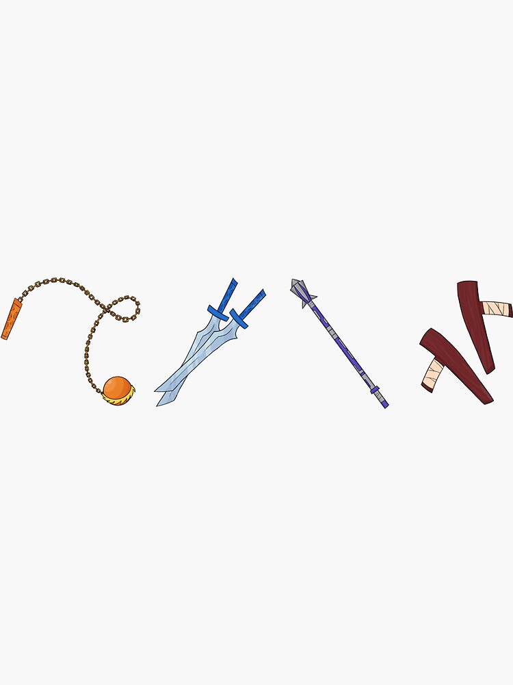 "RotTMNT Weapons" Sticker for Sale by wackycreator | Redbubble