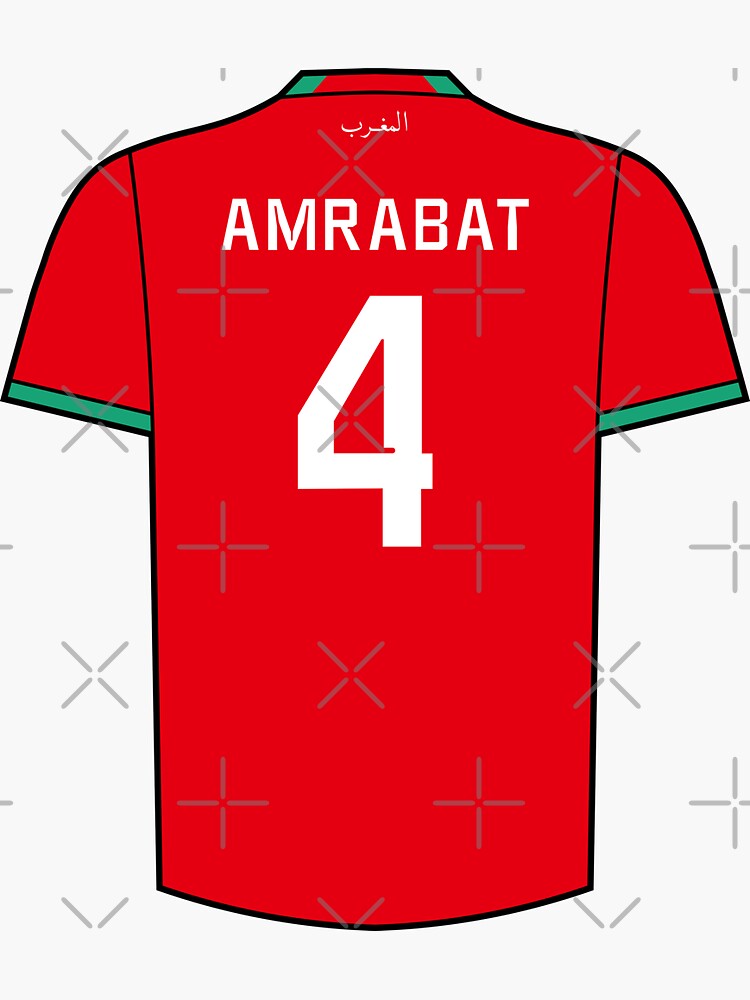 "Sofyan Amrabat Morocco Kit" Sticker for Sale by designsheaven | Redbubble