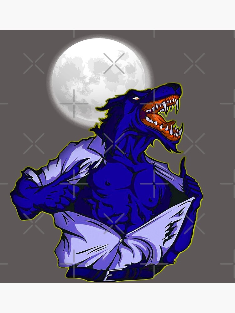 "Full moon Man transforms into a wild wolf scary design horror jungle ...