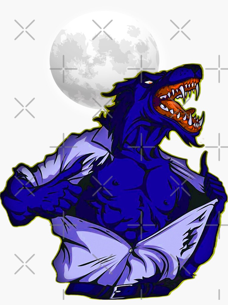 "Full moon Man transforms into a wild wolf scary design horror jungle ...