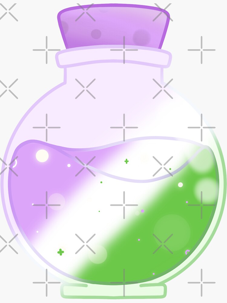 Gender Queer Pride Potion Sticker For Sale By Hannahraearts Redbubble