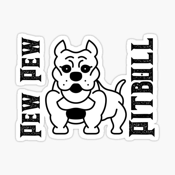 "pew pew pitbull" Sticker for Sale by KissiaShop | Redbubble