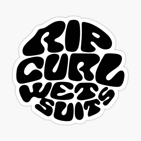 "rip curl black logo" Sticker for Sale by fearneeee | Redbubble