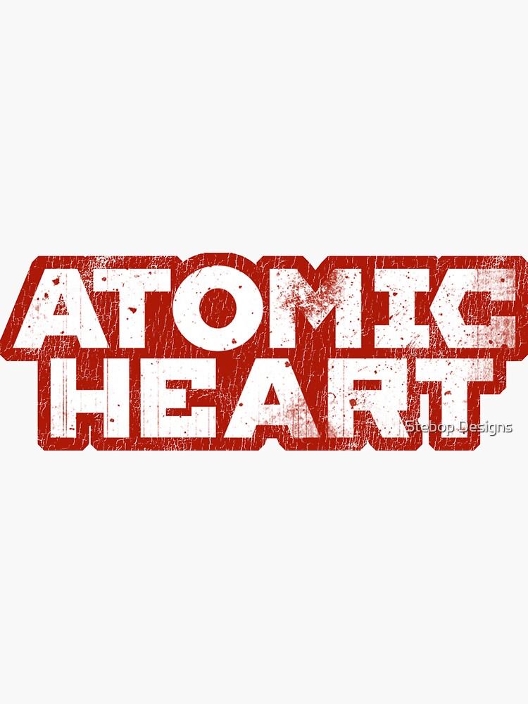 "Atomic Heart Distressed Logo" Sticker for Sale by BrotherOfPerl ...