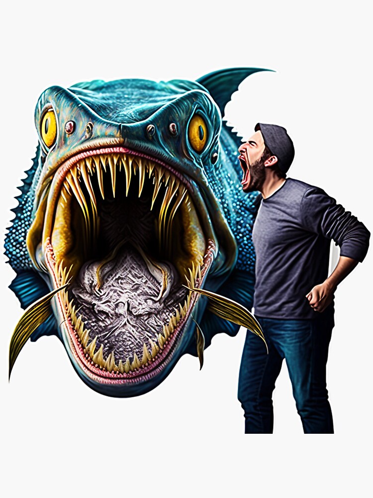 "Catfish | Scary Fish" Sticker for Sale by BelOfficial | Redbubble