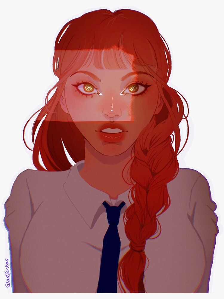 "Makima front view" Sticker for Sale by adjorkas | Redbubble