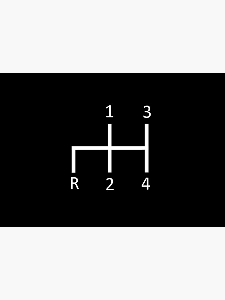 "Vintage 4 Speed H Pattern Shift Pattern (Black)" Poster for Sale by ...