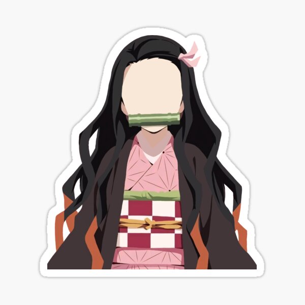 "Nezuko Kamado Minimalistic Design" Sticker for Sale by plaindessin ...