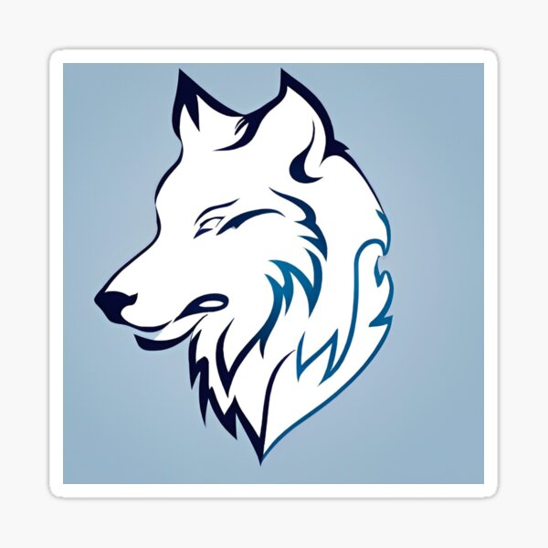 "wolf logo" Sticker for Sale by brotherdesign12 | Redbubble