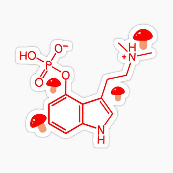 "psilocybin molecule" Sticker for Sale by katelynstum | Redbubble