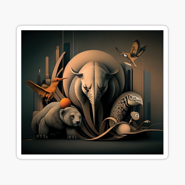 "The Enchanted Beasts" Sticker for Sale by GoBeyondChannel | Redbubble
