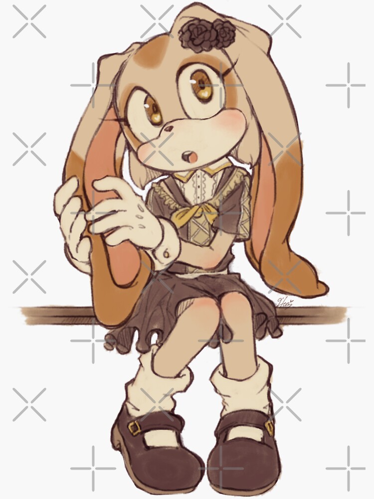 "Cream the Rabbit Goth" Sticker for Sale by HeraSouflee | Redbubble