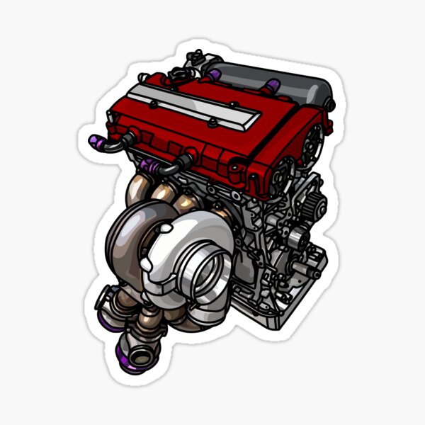 "B16 Engine" Sticker for Sale by avinn | Redbubble