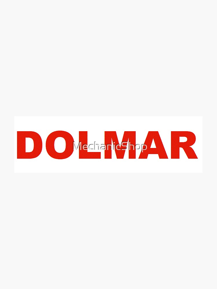 "Dolmar lettering" Sticker for Sale by MechanicShop | Redbubble